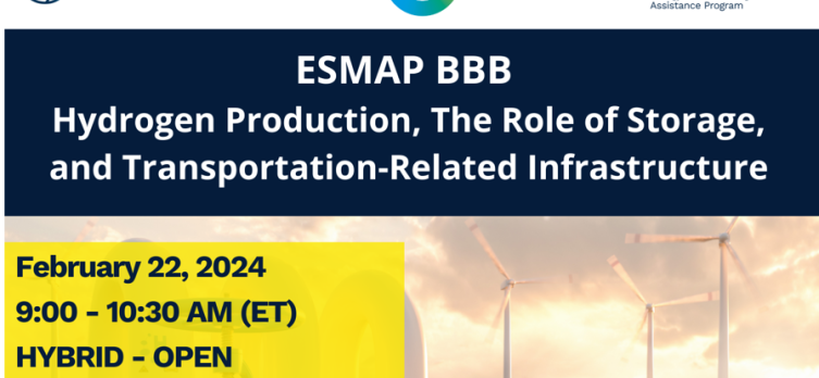 ESMAP BBB | Hydrogen Production, the Role of Storage, and Transportation-Related Infrastructure ...
